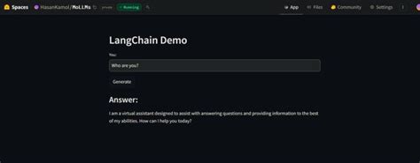 Langchain Huggingface Streamlit Mohamed R