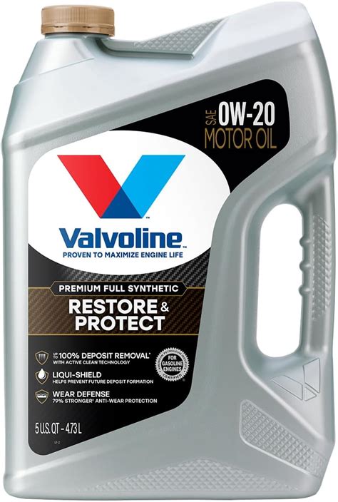 Valvoline Restore And Protect Full Synthetic 0w 20 Motor Oil 5 Qt