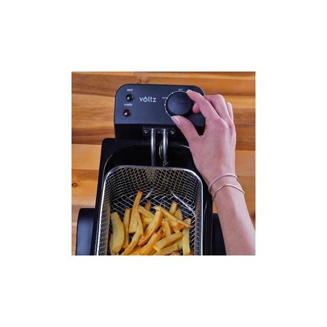 Friteuza Voltz 3l 2200w Termostat Inox Negru