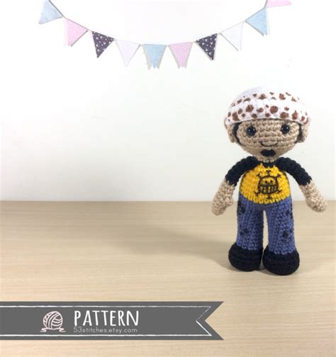 Trafalgar Law Amigurumi Crochet Doll Pattern