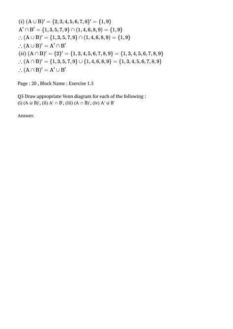NCERT Solutions For Class Maths Chapter Sets Question Answer PDF AglaSem