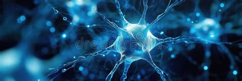 Microscopic View Of A Neuron Highlighting Its Intricate Structure And
