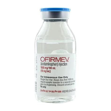 Ofirmev 10mgml 100ml Single Dose Vial Dixie Ems
