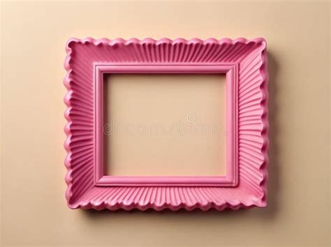 Exquisite Pink Scallop Rectangle Frame Stock Illustrations 2 Exquisite Pink Scallop Rectangle