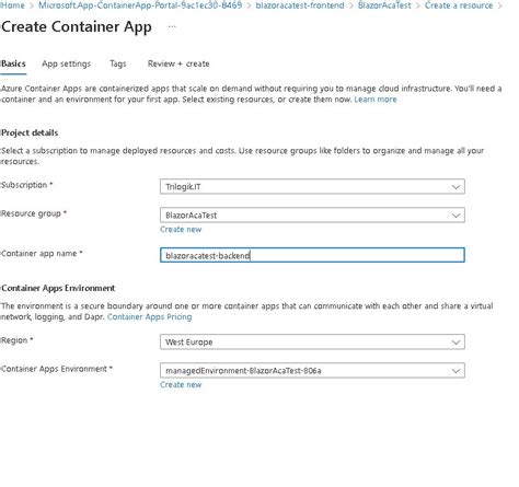 Blazor Server Con Backend In Esecuzione In Azure Container Apps Parte