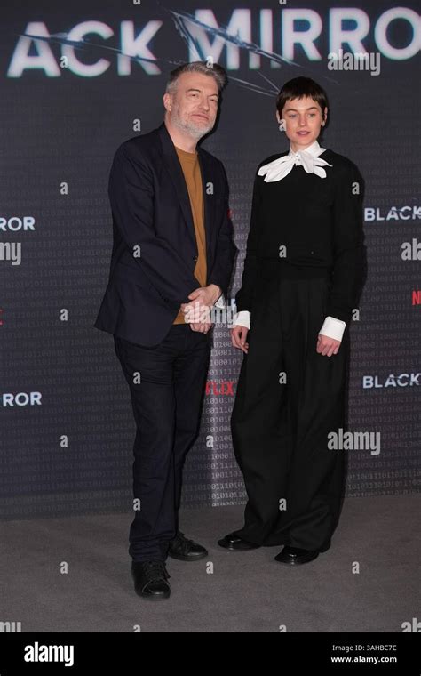 Charlie Brooker And Emma Corrin Arrive For A Screening Of The Seventh