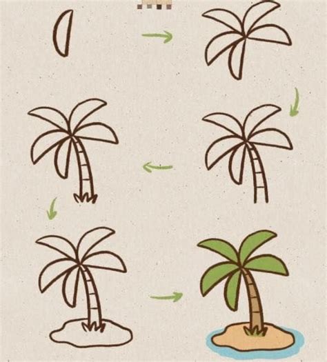 How To Draw A Palm Tree