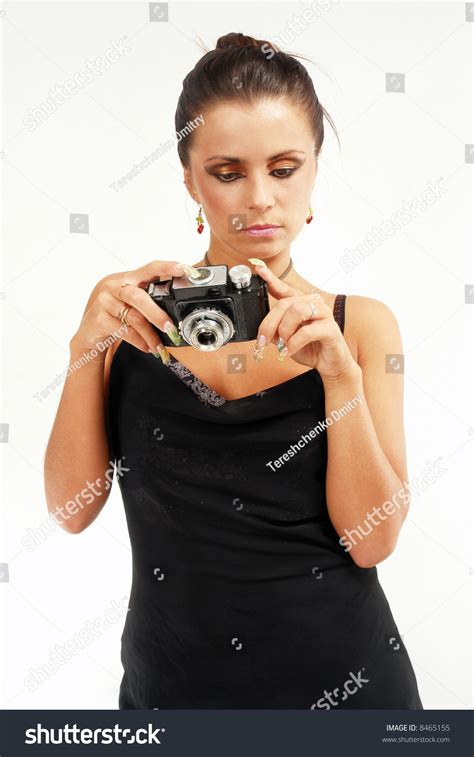 Sexy Girl Old Photo Camera Stock Photo Shutterstock