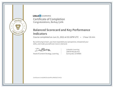 Berkay Çelik On Linkedin Certificate Of Completion