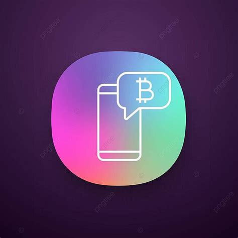 bitcoin chat app icon ui color gradient vector ui color gradient png and vector with