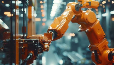 Advanced Robotic Arm Engaged In Precision Assembly Within Modern