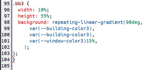 Learn Css Variables By Building A City Skyline Step 60 Html Css