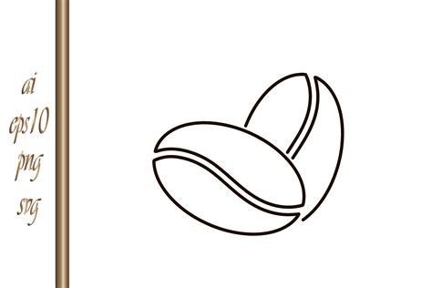 Coffee Bean Icon Stencil Food Drink Clip Graphic By Irynashancheva