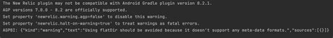hub topic new relic plugin not be compatible with agp version 8 2 1