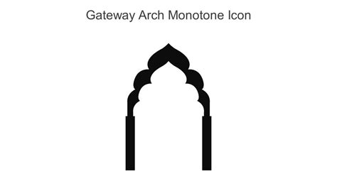 Gateway Arch Monotone Icon In Powerpoint Pptx Png And Editable Eps Format Ppt Slide