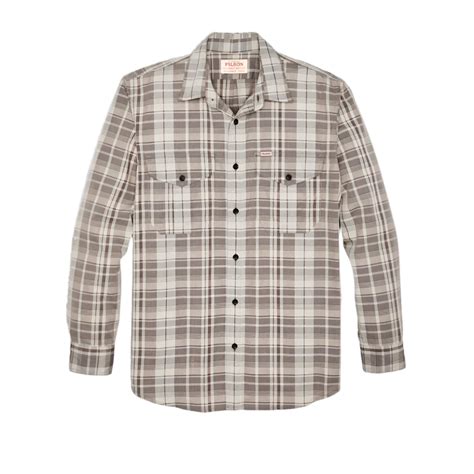 Filson 20293682 Mens Washed Feather Cloth Shirt Getzs