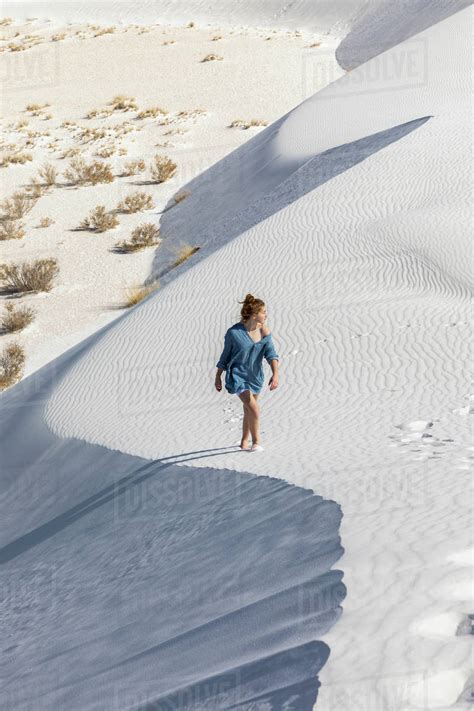 United States New Mexico White Sands National Park Teenage Girl