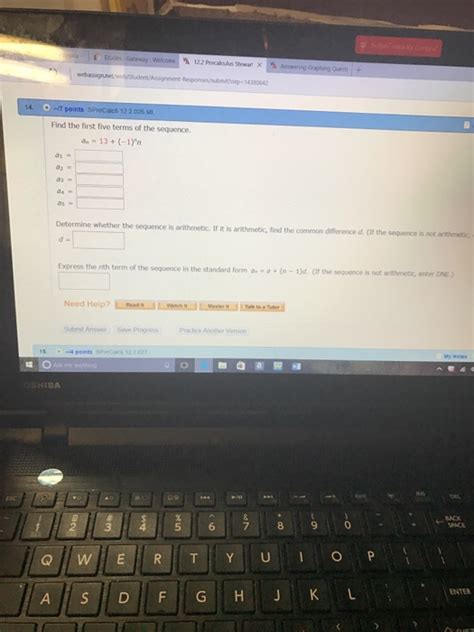 solved find the first five terms of the sequence a n 13