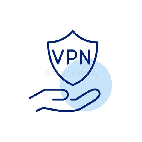 Vpn Shield In Hand Online Protection Safe And Private Presence Pixel Perfect Editable Stroke