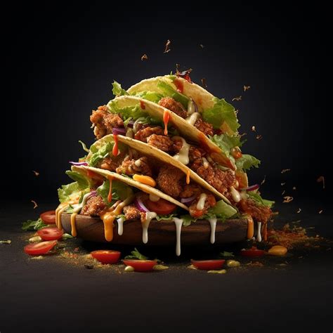 Premium Ai Image Front View On Top Taco