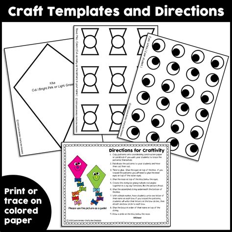 Kite Name Craft Spring Activities Summer Kite Template Bulletin