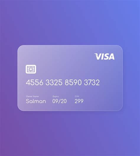 Glassmorphism Credit Card Ui
