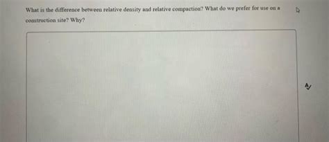 Solved What Is The Difference Between Relative Density And