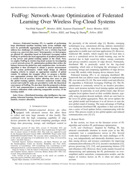 Pdf Fedfog Network Aware Optimization Of Federated Learning Over