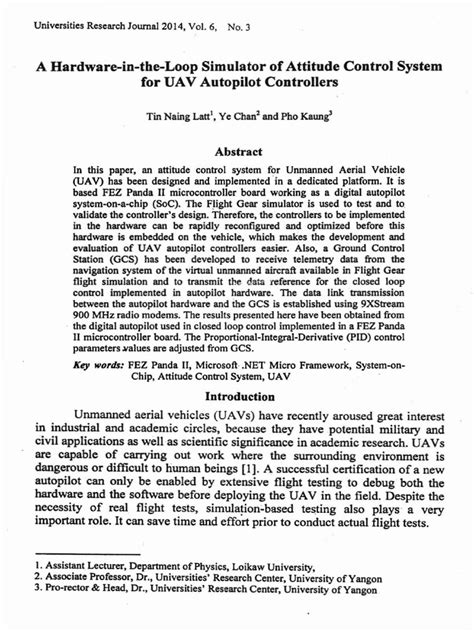 A Hardware In The Loop Simulator Of Attitude Pdf Simulation