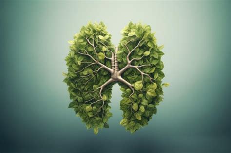 Premium Ai Image Conceptual Image Green Tree Inside A Human Lung