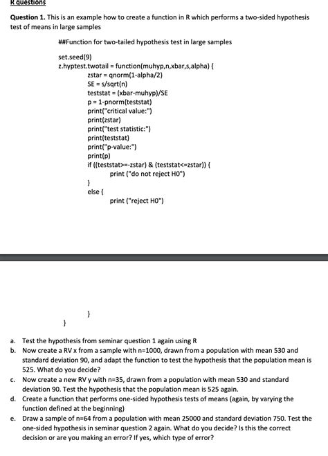 Solved R Questions Question This Is An Example How To Chegg Com