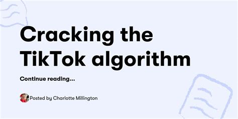 Cracking The Tiktok Algorithm — Charlotte Millington Buymeacoffee