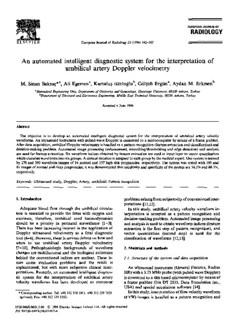 Pdf An Automated Intelligent Diagnostic System For The Interpretation