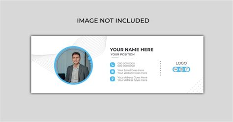 Premium Vector Minimal Email Signature Design Template