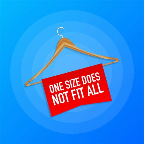 one size does not fit all labels banner for clothes vector