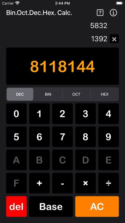 Bin Oct Dec Hex Calculator By Heng Jia Liang
