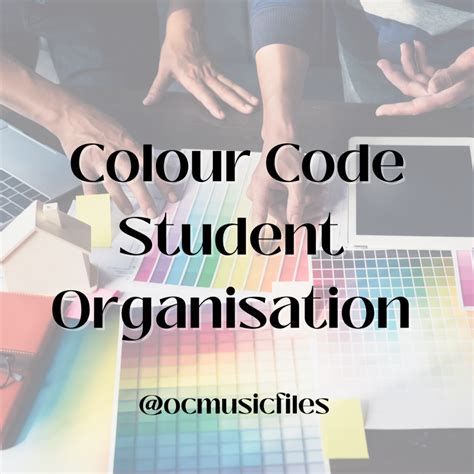 Colour Code Visual Aid Organisation Skills Lesson Plans
