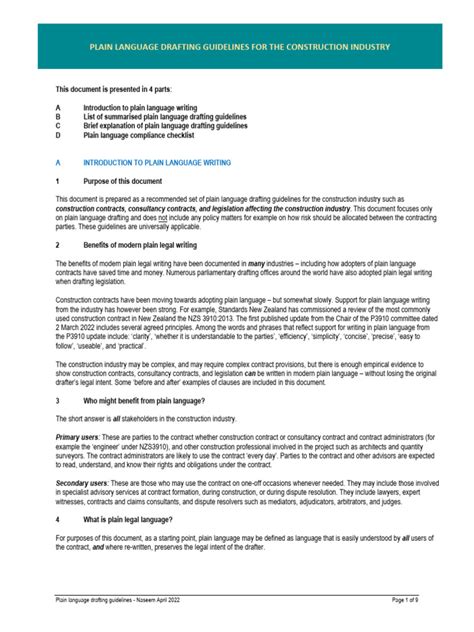 Plain Language Drafting Guidelines Naseem April 2022 Download Free Pdf Comma Plain Language