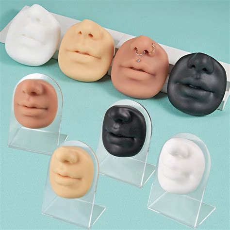 Soft Silicone Mouthandnose Model For Piercing Face Model Simulation