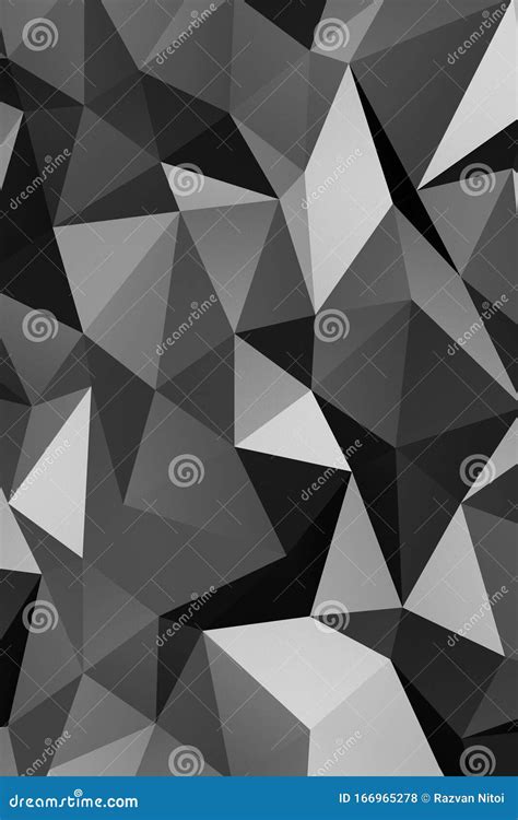 Abstract Art Geometric Background Of Triangle Polygons Vertical Stock Illustration