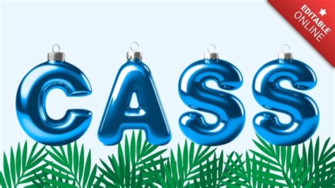 Cass New Year Balls Font Text Effect Generator