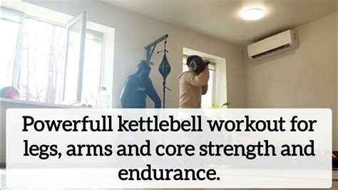 Мощнейшая тренировка с гирями на руки ноги и мышцы корпуса Силовые упражнения на рост мышц с