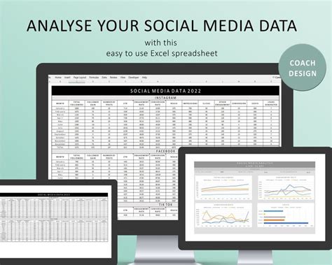 Social Media Analytics Report Template Excel Spreadsheet Social Media Manager Tools Social