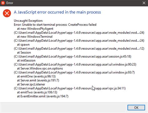 Opening A New Tab Throws An Uncaught Exception Issue Vercel Hyper GitHub