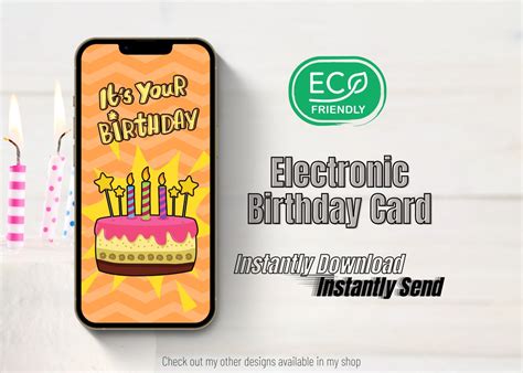 Electronic Birthday Card For Sending Over Email Text Dm Etc High