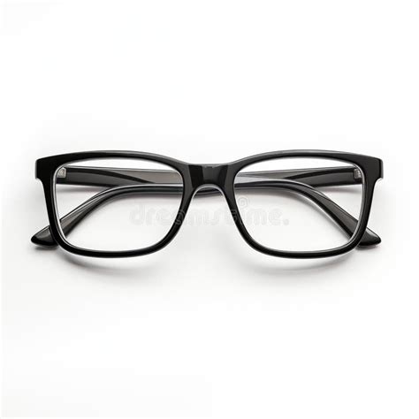 Black Framed Eyeglasses Isolated On A White Background Stock
