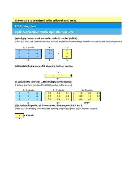 matrix operations pdf