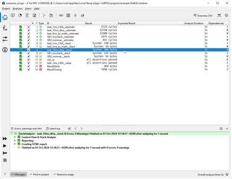 Stackanalyzer Screenshots