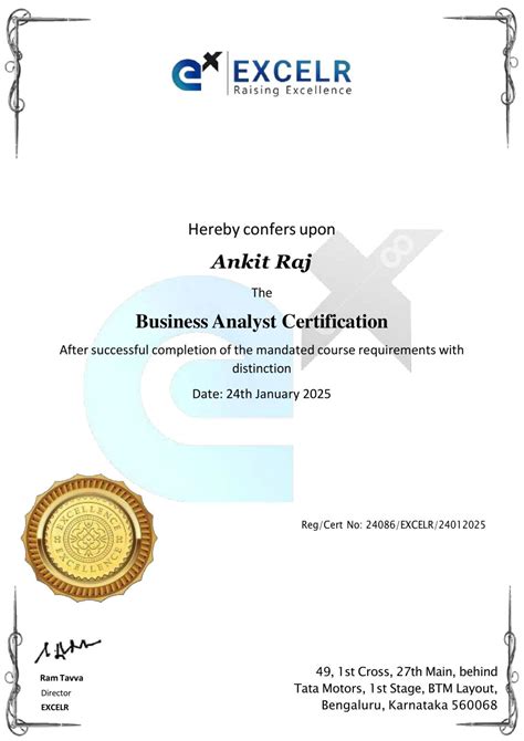excelr businessanalyst certifination excel powerbi tableau sql