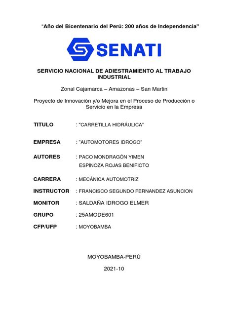 Proyecto De Carretilla Hidrahulica Version Final 2 Pdf Tracción En Las Cuatro Ruedas